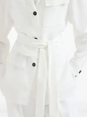 Brunello Cucinelli Belted Pocket Jacket