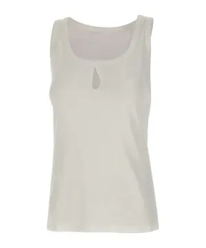 Victoria Beckham Pleated Tank Top With Draped Back