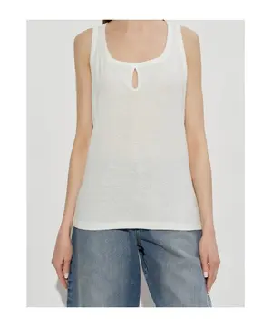 Victoria Beckham Pleated Tank Top With Draped Back