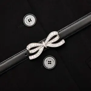 SELF-PORTRAIT Pleated Panel Bow Detail Midi Dress