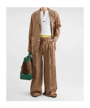 Dolce & Gabbana Dolce Gabbana Crinkled Striped Shirt-style Vanity Robe
