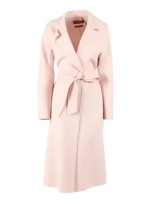 Max Mara Max Mara Studio Cles Belted Coat Pink