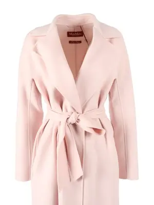Max Mara Cles Belted Coat - Pink