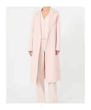 Max Mara Cles Belted Coat - Pink