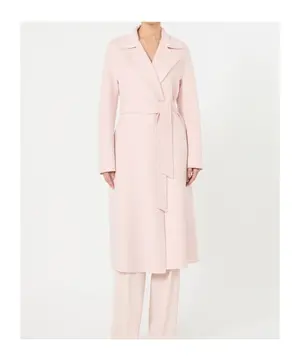 Max Mara Cles Belted Coat - Pink