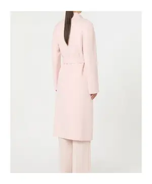 Max Mara Cles Belted Coat - Pink