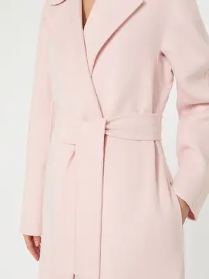 Max Mara Cles Belted Coat - Pink