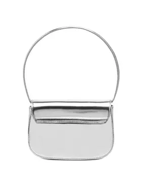 DIESEL® 1dr Logo Plaque Shoulder Bag - White