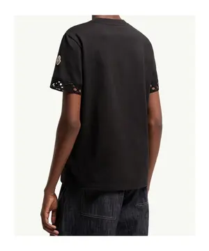 Moncler Lace Trim Pocket T-shirt - Black