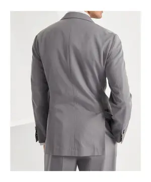Brunello Cucinelli Gabardine Cotton-cashmere Blazer - Grey