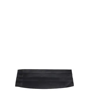 Brunello Cucinelli Pleated Satin Cummerbund - Black