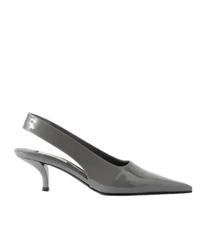 TOTEME Pointed-toe High-heeled Slingback Sandals - Grey