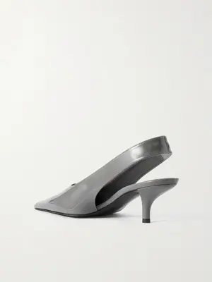 TOTEME Pointed-toe High-heeled Slingback Sandals - Grey