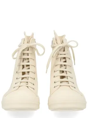 Rick Owens Lace-up High-top Canvas Sneakers