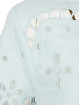 Zimmermann Short Sleeve Embroidered Bodice