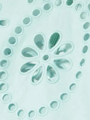 Zimmermann Short Sleeve Embroidered Bodice
