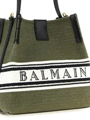 Balmain Release Bucket Bag With Fixed Top Handle And Detachable Shoulder Strap - Green