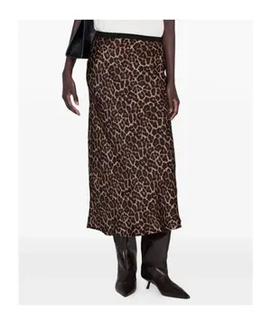 ANINE BING Leopard-printed Midi Skirt