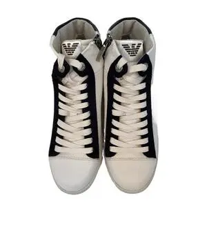 Emporio Armani High Top Logo Detail Sneakers