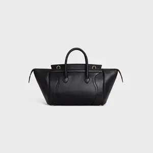 Celine Little Luggage In Supple Shiny Lambskin - Black
