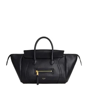 Celine Celine Little Luggage In Supple Shiny Lambskin Black