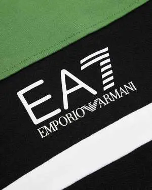 EA7 Hooded Zip-up Jacket With Logo Detail - Green