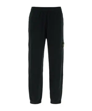 Stone Island Elastic Waist Sports Pants - Black