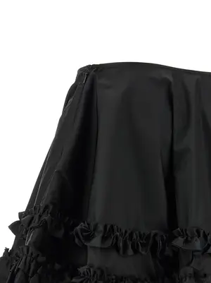 GANNI Duchesse Mini Frill Skirt - Black