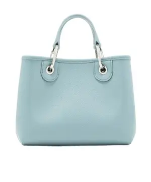 Emporio Armani Logo Detail Tote Bag - Blue-gray