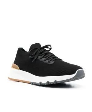 Brunello Cucinelli Knitted Lace-up Sneakers