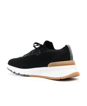 Brunello Cucinelli Knitted Lace-up Sneakers