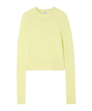 RE/DONE Crew Neck Sweater With Ribbed Details