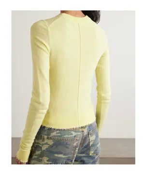 RE/DONE Crew Neck Sweater With Ribbed Details