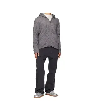 POST ARCHIVE FACTION (PAF) Textured Zip-up Hoodie