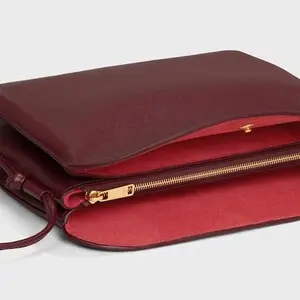 Celine Trio Flap Bag In Smooth Lambskin