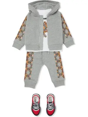 Burberry Zip-fastening Hoodie With Teddy Bear Print