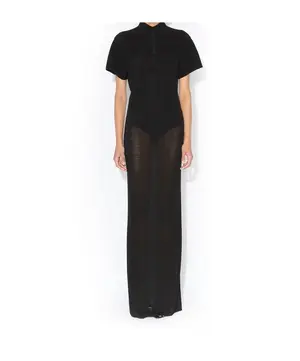 Alaïa Knit Polo Maxi Dress