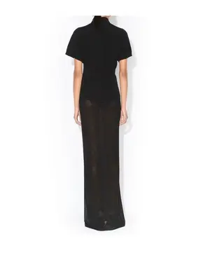 Alaïa Knit Polo Maxi Dress