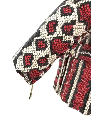 Just Cavalli Jacquard Pattern Belted Jacket