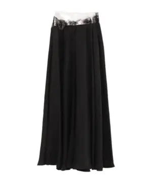 MAISON MARGIELA Pleated Skirt With Lace Trim