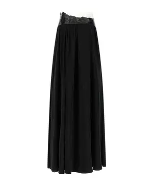 MAISON MARGIELA Pleated Skirt With Lace Trim