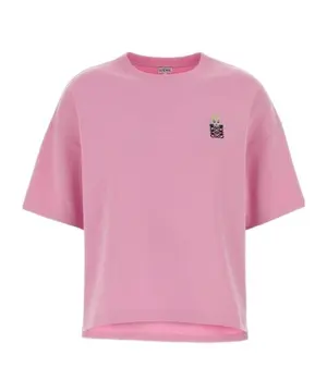 Loewe Regular Fit T-shirt With Futuristic Cat Embroidery