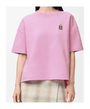 Loewe Regular Fit T-shirt With Futuristic Cat Embroidery