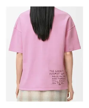 Loewe Regular Fit T-shirt With Futuristic Cat Embroidery