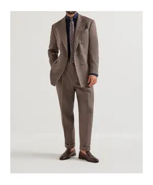 Brunello Cucinelli Peak-lapels Blazer - Hazelnut Color