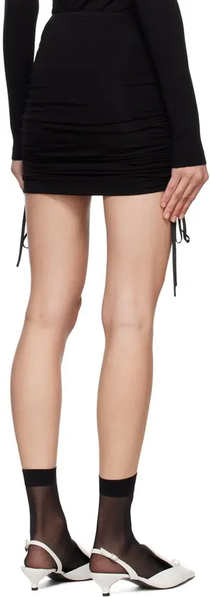 PUSHBUTTON Draped Pleated Mini Skirt