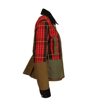 Alexander McQueen Tartan Ripstop Jacket With Corduroy Collar