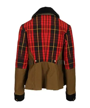 Alexander McQueen Tartan Ripstop Jacket With Corduroy Collar