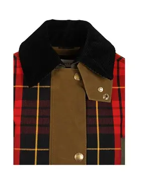 Alexander McQueen Tartan Ripstop Jacket With Corduroy Collar