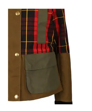 Alexander McQueen Tartan Ripstop Jacket With Corduroy Collar